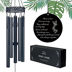 Memorial Wind Chimes for Loss of Loved One,windchimes in Memory of a Loved One Sympathy Gifts for Dad Mom and Family Member,Metal Windchimes Outdoors Decorations for Your Garden…