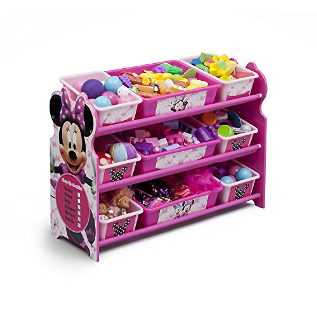 Delta Children 9 Bin Plastic Organizer, Disney Minnie Mouse