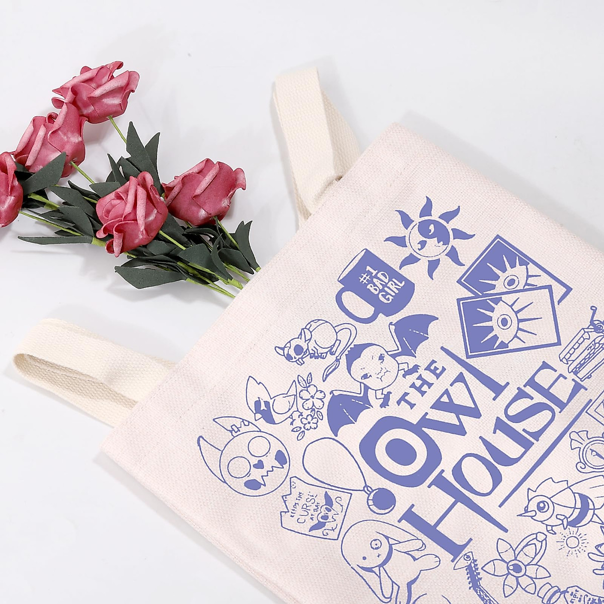 MEIKIUP Owl Inspired Gift Owl Characters Makeup Bag Tote Bag Hexside Magic Gift (owl tote bag)