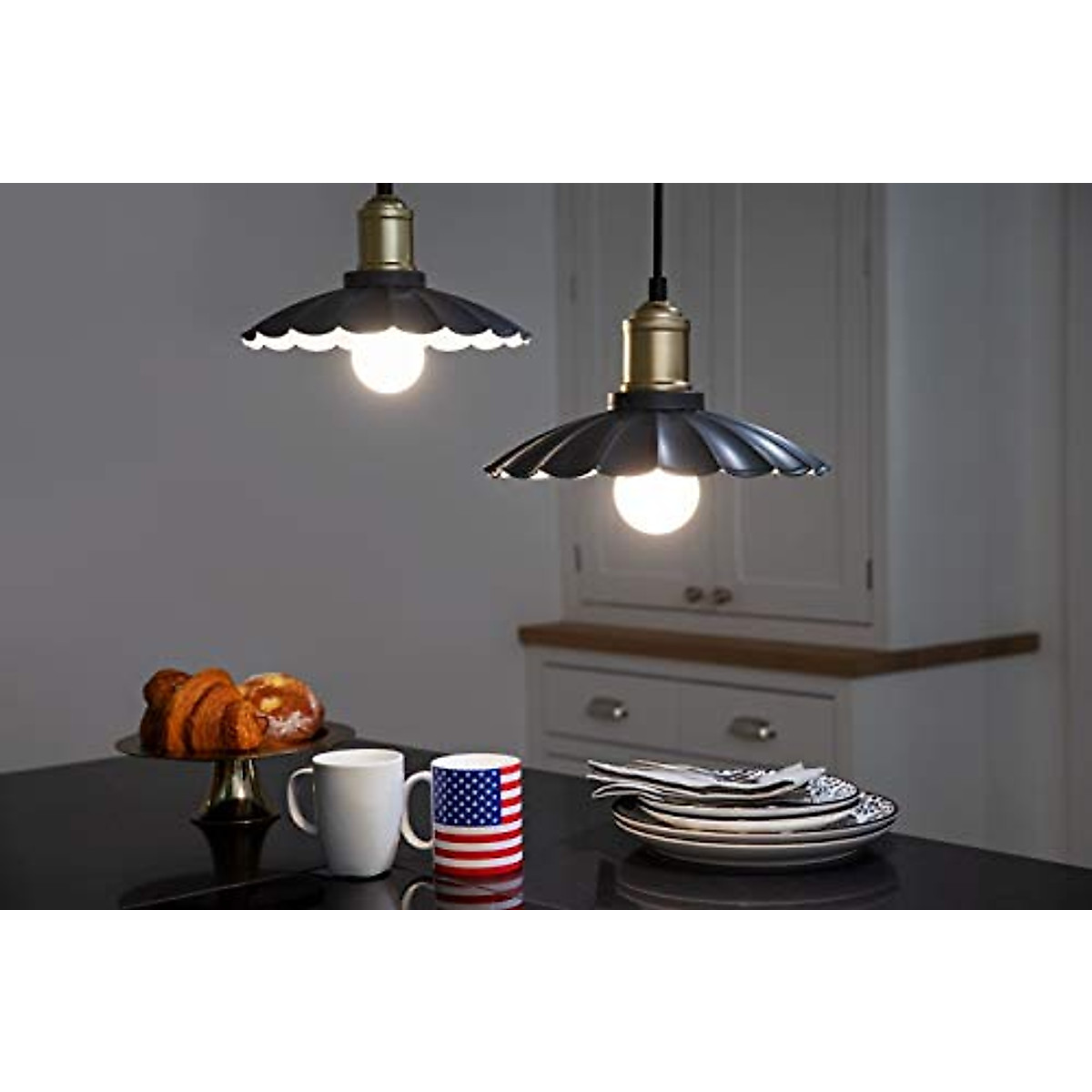 SYLVANIA G25 Globe Décor LED Light Bulb, 60W Equivalent Efficient 5W, 10 Year, Non-Dimmable, 500 Lumens, 2700K, Soft White, Frosted - 2 Pack (40215)