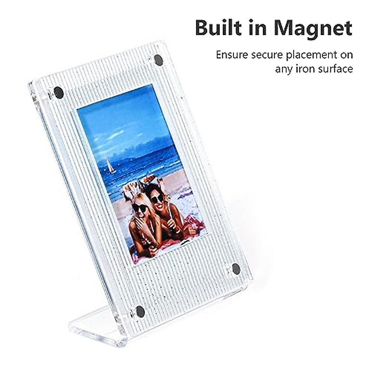 Photo Frame, Sturdy Acrylic Tabletop Photo Frame Decorative Clear Simple Cleaning for Home (Transparent (Wave Pattern))