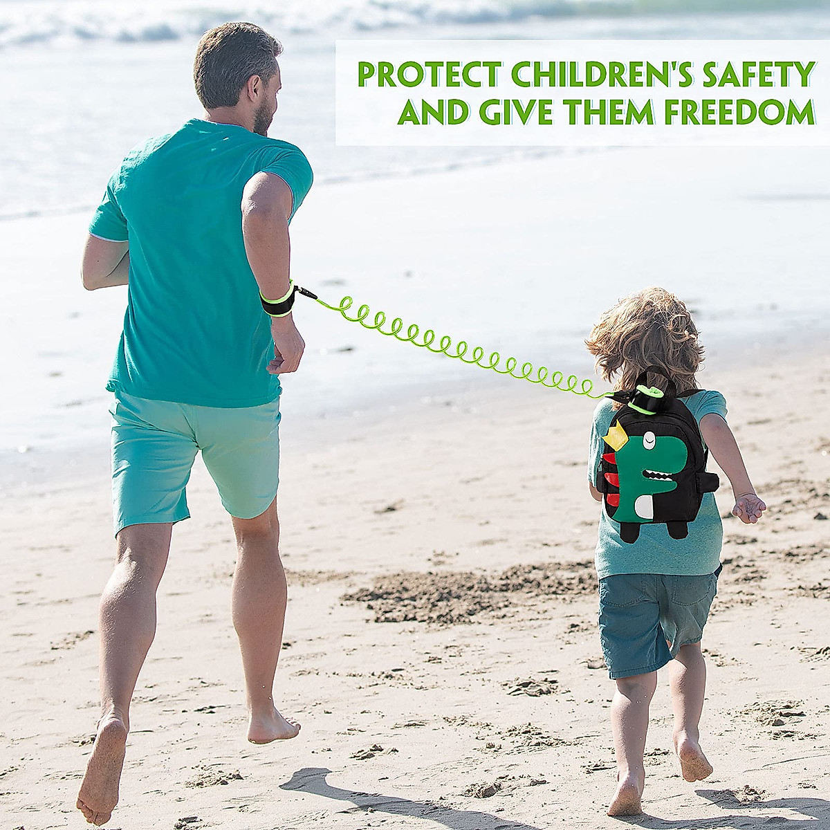 4 Pieces Toddler Leashes Dinosaur Toddler Backpack Leash Kids Backpack Harness with Leash Cute Backpack Anti-Lost Rope Toddler Safety Belt Anti Lost Wrist Link for 3-5 Years Old Kid Girl Boy