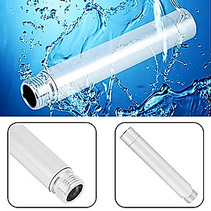 Shower Head Extender, 4 Inch Shower Extension Arm Chrome Finish Shower Arm Extension Brass Shower Head Extension, Shower Pipe Extension Stainless Shower Arm Extender