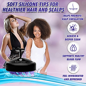 BELLISSO Scalp Massager and Wet Shampoo Brush and Biotin Shampoo and Conditioner Set