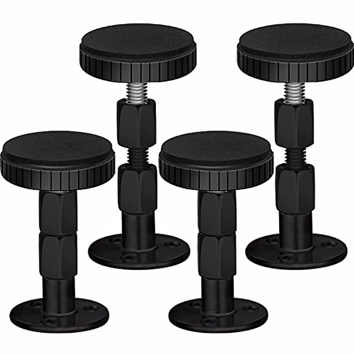 BEDEXUT Adjustable Threaded Headboard Stoppers/Bumper Against Wall, 4 Pack Behind Bed Frame Protector Antishake Tool, Bed Shake Support Stabilizer Device for Anti-Knocking,Banging,Squeaking,Rocking