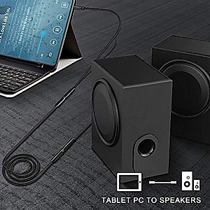 ANDTOBO Aux Connector,3.5mm TRRS Female to Female Stereo Coupler Plug Adapter- 3.3 Ft/40 inch