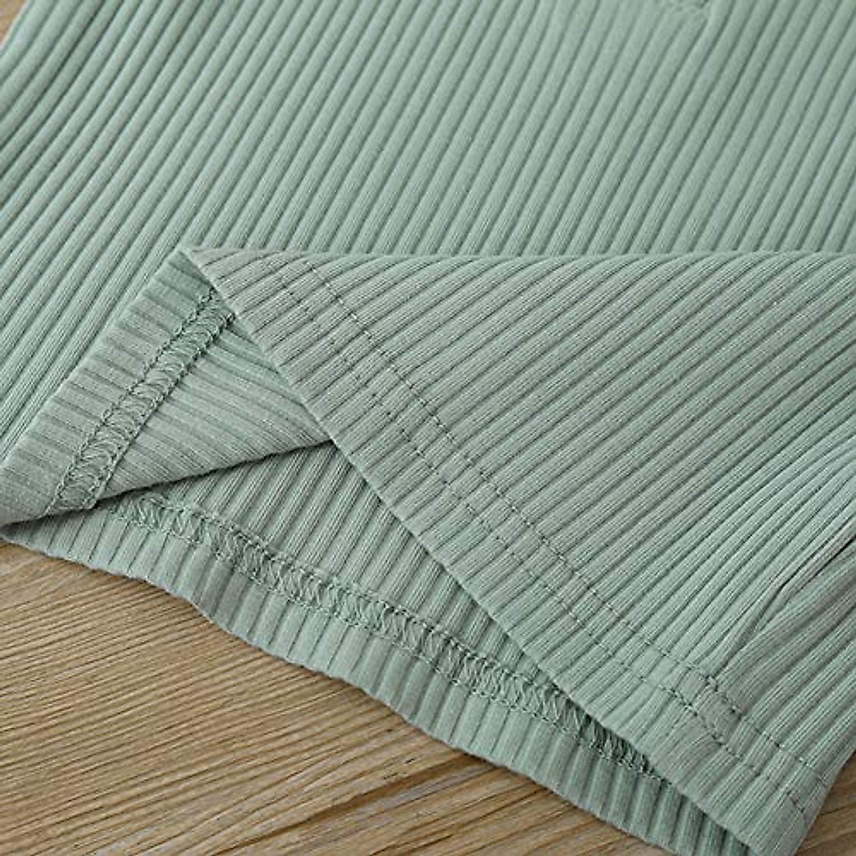 Amuhou Unisex Baby Short Sleeve T-shirts and Shorts Sets Stripe for Newborn Infant Toddler Boy Girls (White/Light Green, 0-6 Months)