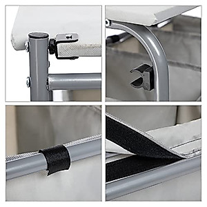 ALIMORDEN Laundry Sorter Cart Heavy Duty 3 Bags Classic Rolling Side pull Laundry Hamper Sorter with Ironing Board and 4 Wheels Grey