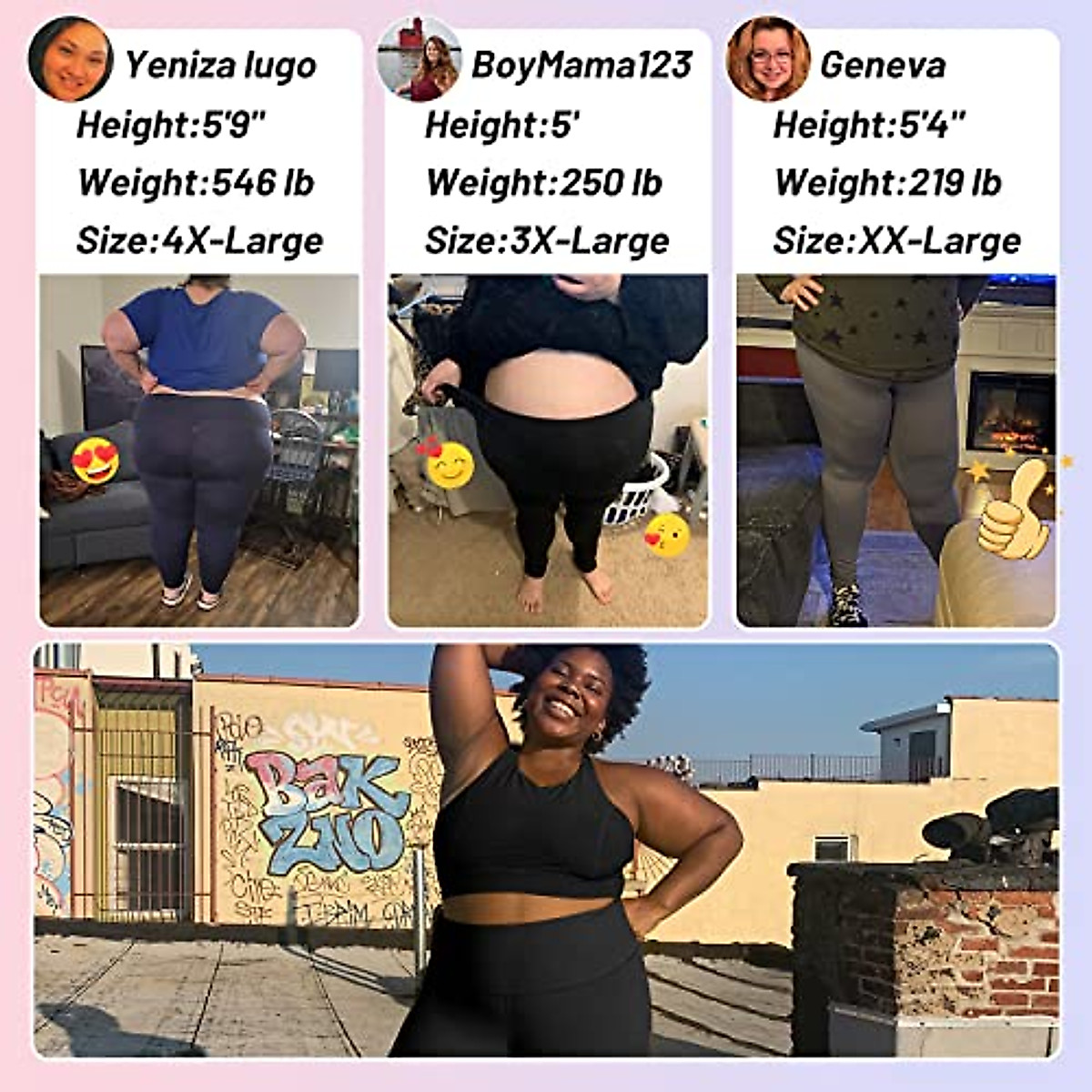 Happy.angel Plus Size Leggings with Pockets for Women, High Waisted Black Yoga Workout Leggings 3X 4X