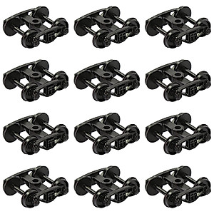 12pcs Model Train Bogie with Plastic Wheels 1:87 HO Scale 33" Model Railway Accessories (Style B)