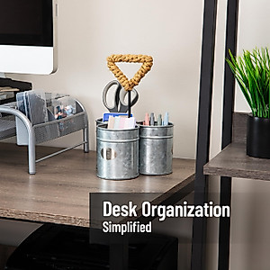 Mind Reader 3-Compartment Caddy Utensil Holder, Silver