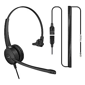 Axtel Bundle Prime Mono with AXC-04 Cable | Noise Cancellation - Compatible with Cisco 6900, 7800, 7900, 8800, 8900, 9900 Series Phones