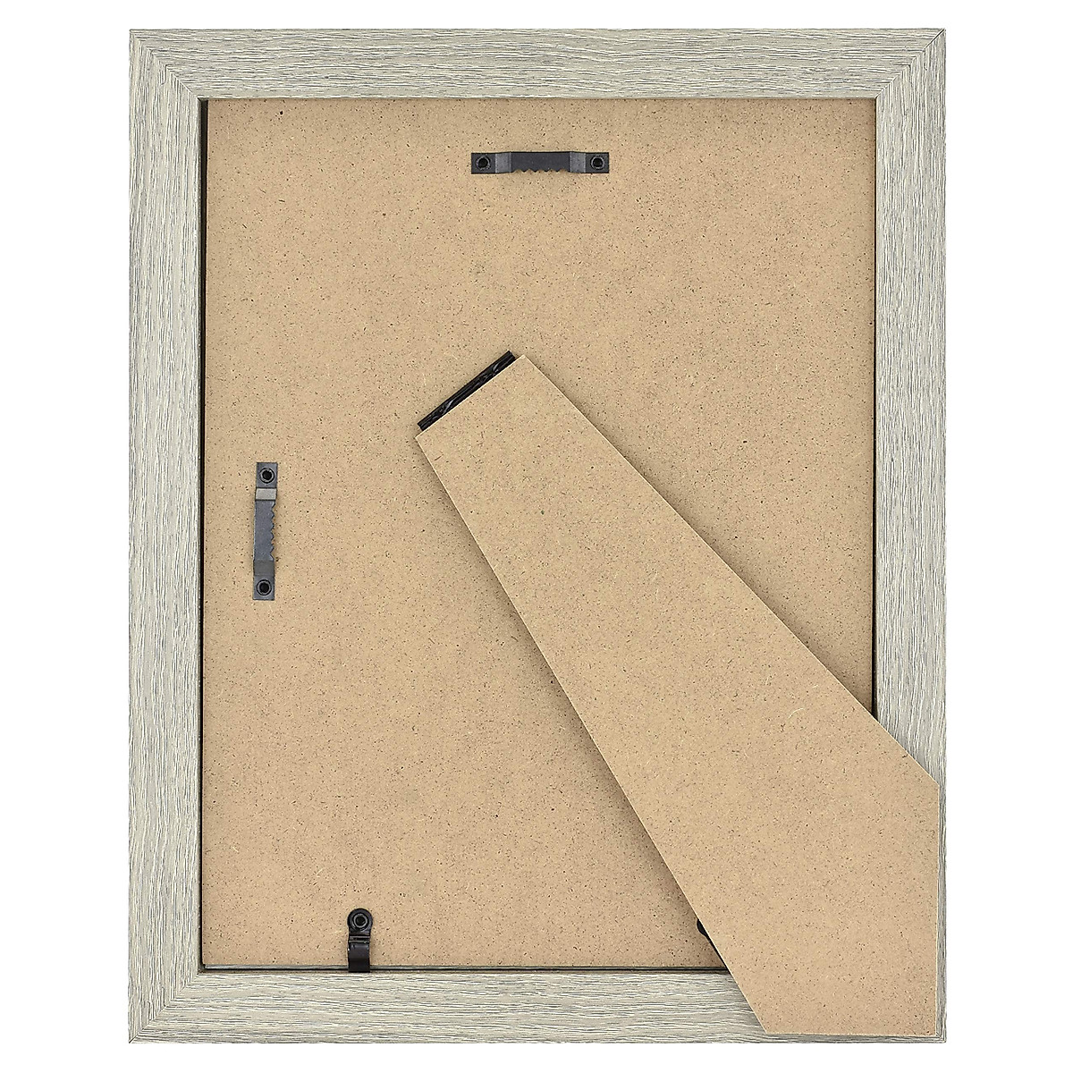 MCS Studio Gallery 8.5x11 Picture Frame Gray Woodgrain, Rectangle Photo Frame for Photos, Posters & Art Prints & Easel for Tapletop Display (1-Pack)