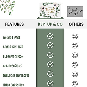 Thank You Cards - All Occasions 48 pack | Thank You Cards with Envelopes | Bridal Shower Thank You Cards | Wedding Thank You Cards | Baby Shower Thank You Cards | Blank Thank You Cards | Floral Thank You Card(4x6)