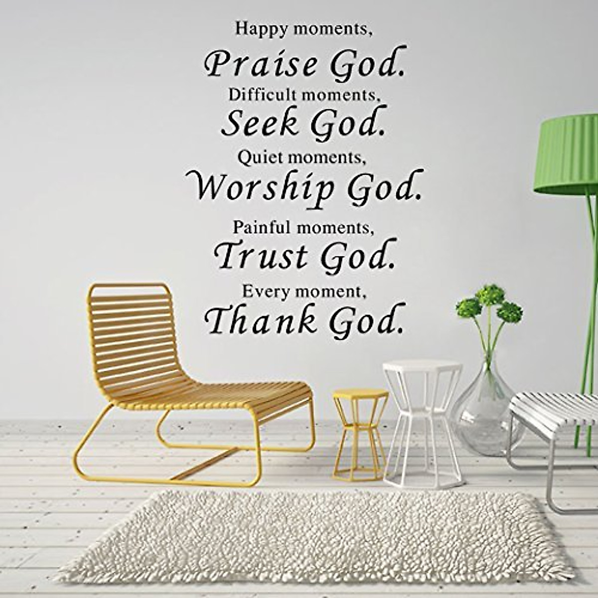 Wall Vinyl Decal Quote Sign Christian Praise God DIY Art Sticker Home Wall Decor