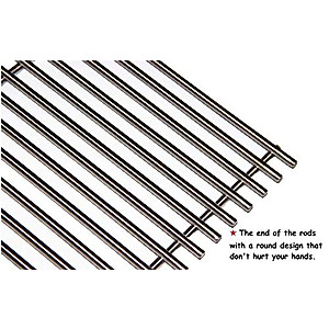 LS'BABQ Stainless Steel Cooking Grid Replacement for Weber Spirit 300 Series, Genesis Silver B/C, Gold B/C, Genesis 1000-3500,Genesis Platinum B & C,Set of 2