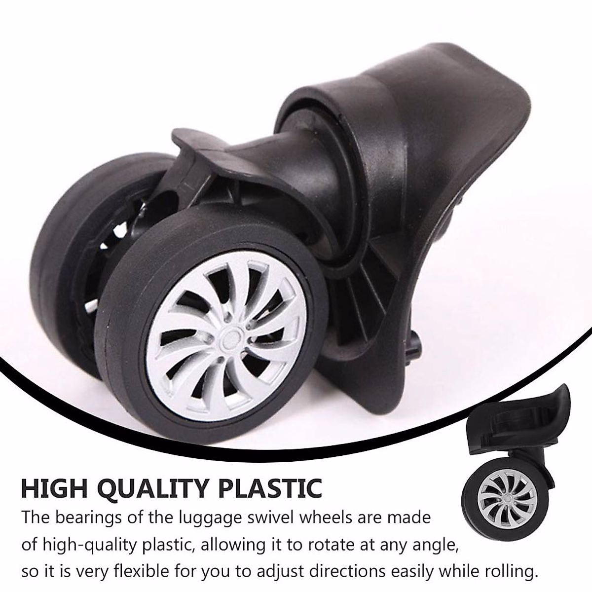 BESPORTBLE Furniture Wheels Luggage Universal Wheel, Suitcase Wheels Spare Wheels Swivel Wheel Suitcase Replacement Swivel Wheel Trolley Case Caster Luggage Accessories 4Pcs Luggage Wheels