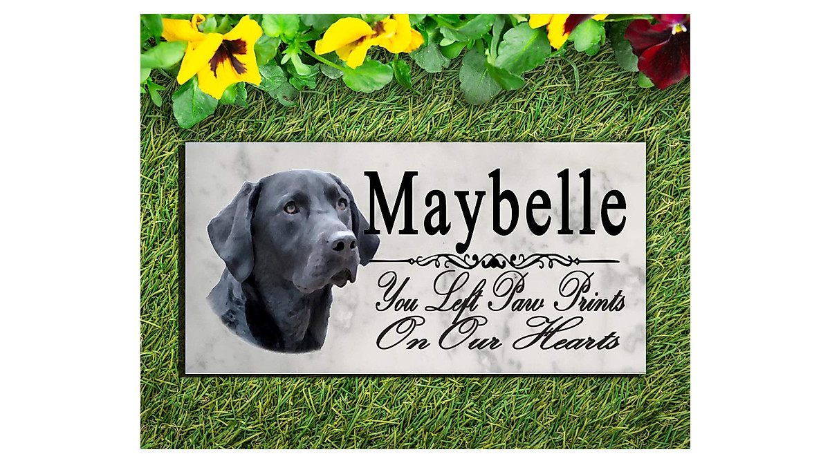 Personalized Black Lab Memorial Stone - Fast Custom Plaques