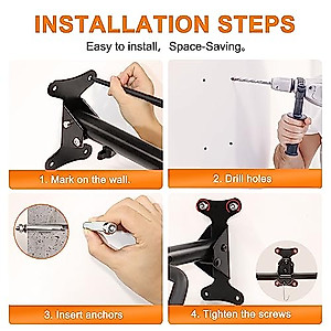 CUCESH Bike Wall Mount Hanger 2 Pack .Horizontal Indoor Bicycle Storage Rack. Cycling Wall Mounted Holder Hook for Road, Mountain or Hybrid Bikes in Garage or Home