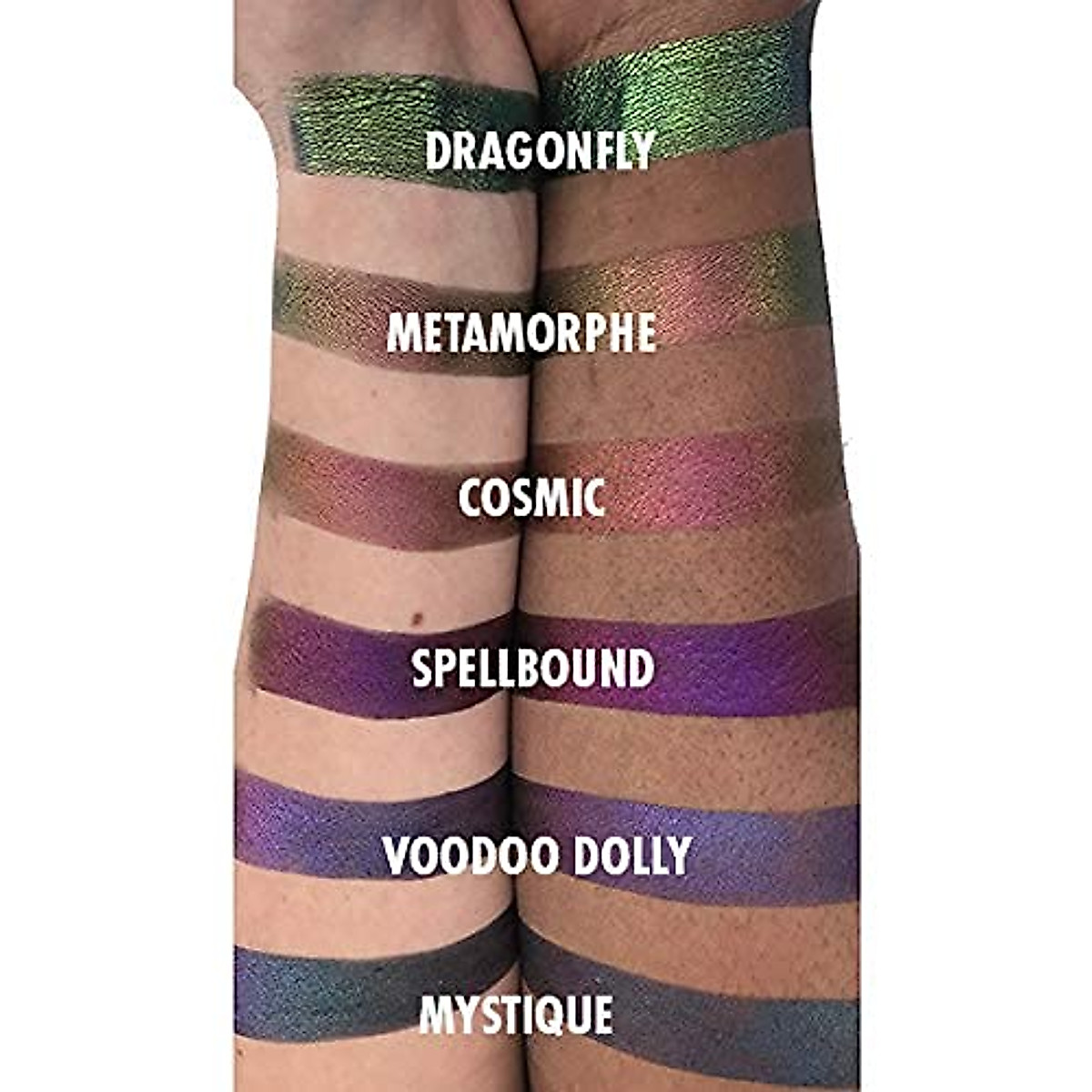 Concrete Minerals MultiChrome Eyeshadow, Intense Color Shifting, Longer-Lasting With No Creasing, 100% Vegan and Cruelty Free, Handmade in USA, 1.5 Grams Loose Mineral Powder (Mystique)