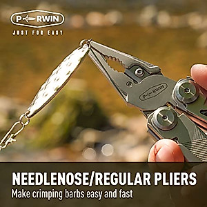 Multitool, 13-in-1 Multi-tool Pliers with Carabiner Professional Multi-tool for Fishing & Camping, Christmas Gifts for Men Dad Husband by PERWIN