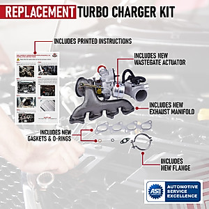 Replacement Turbo Charger with Gasket Kit- Compatible with Buick and Chevrolet Vehicles - 2011-2019 - Encore, Cruze, Cruze Limited, Sonic, Trax - 1.4L L4, 1.4T Engines - Replaces 55565353, 667-203