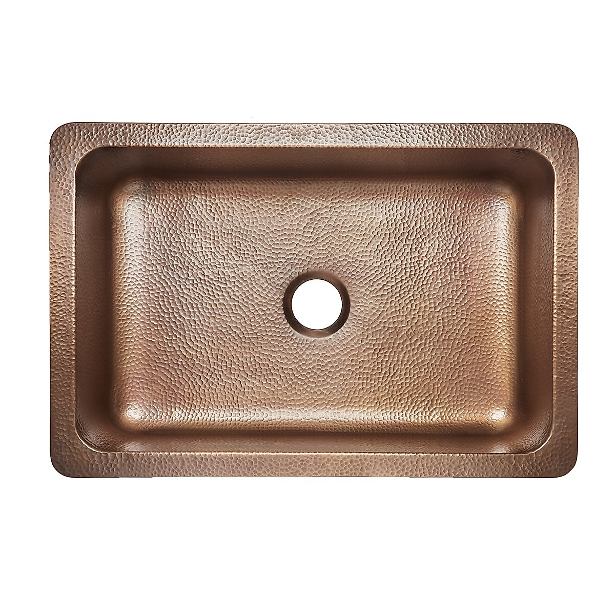 Adams Copper 33" Single Bowl Farmhouse Apron Kitchen Sink