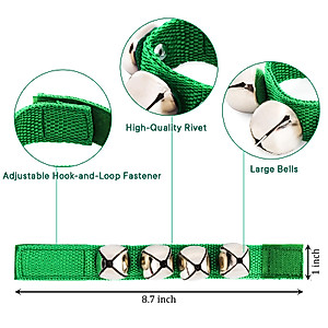 Foraineam 20 PCS 10 Colors Wrist Bells Bracelets Ankle Jingle Bell Band Party Favors Wristband Musical Tambourine Rhythm Percussion Instrument