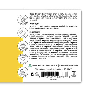 Deep Steep Argan Oil Body Wash, Grapefruit Bergamot, 17 Ounce