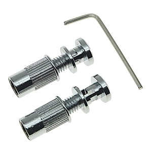KAISH Guitar Locking Tailpiece Mounting Studs Locking Stop Bar Posts Wraparound Bridge Locking Posts Chrome