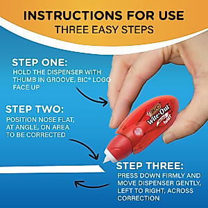 BIC Wite-Out Brand Mini Twist Correction Tape, White, 2-Count, Compact and Convenient Design for Easy Storage