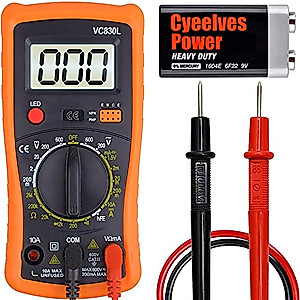 Digital Multimeter, Multimeter with AC DC Voltmeter & Ohm Volt Amp Tester, Multifunction Battery Tester, Pocket Meter with Backlight Tests Wire, Voltage Tester Measure Voltage Current Resistance Diode
