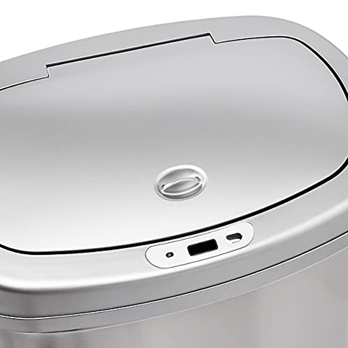 Amazon Basics Automatic Hands-Free Stainless Steel Trash Can - 50-Liter, 2 Bins