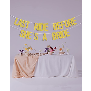Last Ride Before She's a Bride Banner Gold Glitter, Western Bachelorette Party Decorations, Nashville Bachelorette Party Banner, Cowgirl Bride Banner, Western Cowgirl Bachelorette Party Decorations