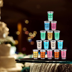 Karenhi 24 Pcs Thank You for Being Awesome Shot Glasses 1.2 Ounce Acrylic Shots Glass for Adults Thank You Gifts Inspirational Encouragement Christmas Gift for Teacher Employee Women Friends