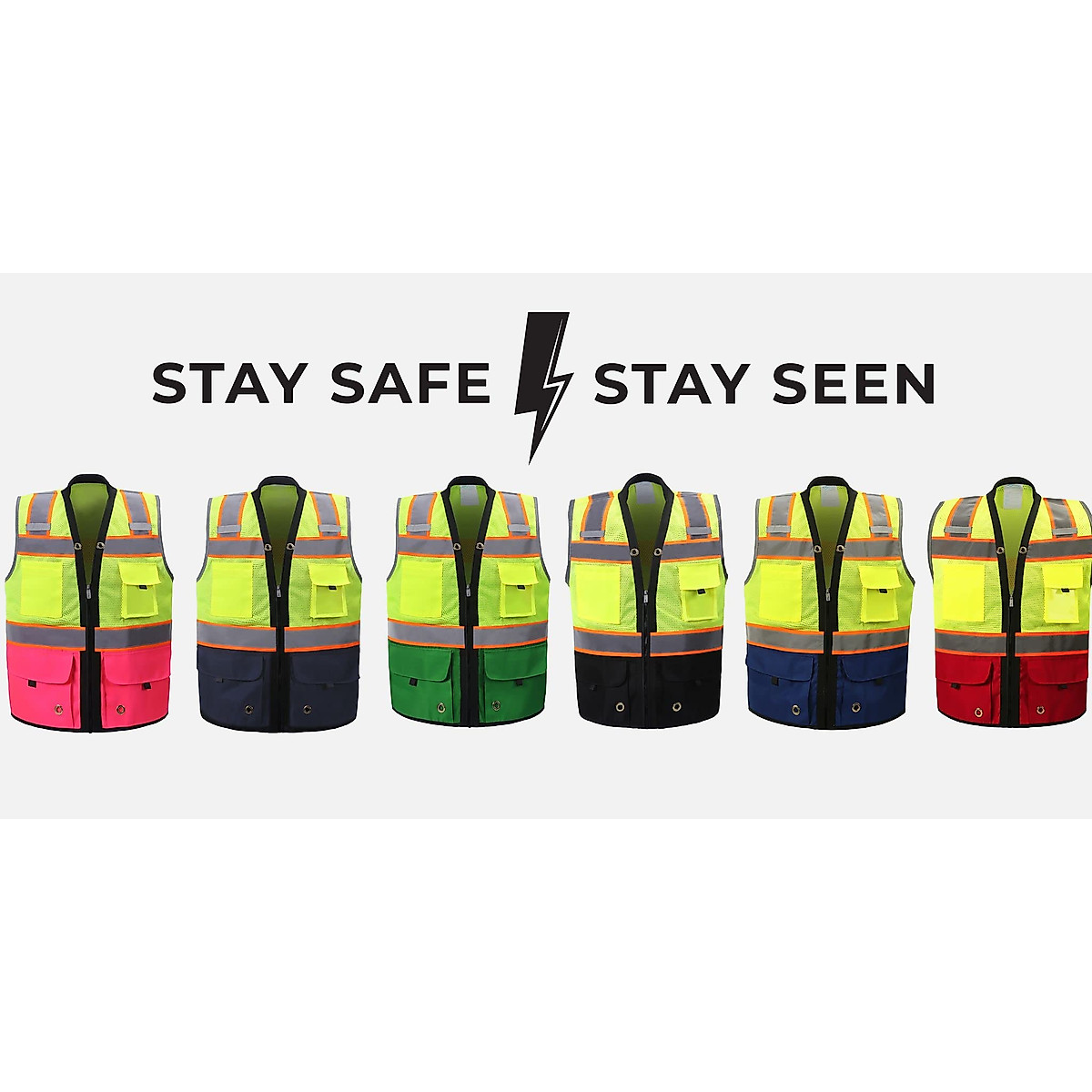 Shine Bright Safety Vest - High Visibility with Reflective Straps and Pockets – Premium, Soft, Durable, and Breathable – ANSI CLASS 2 (Size XL, Black)