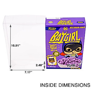 Viturio Pop Protector Case Compatible with Funko Pop Cereal Boxes, (2 Pack) Clear Plastic Box with Protective Film