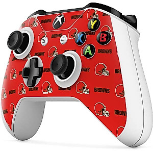 Skinit Decal Gaming Skin Compatible with Xbox One S Controller - Officially Licensed NFL Cleveland Browns Blitz Series Design