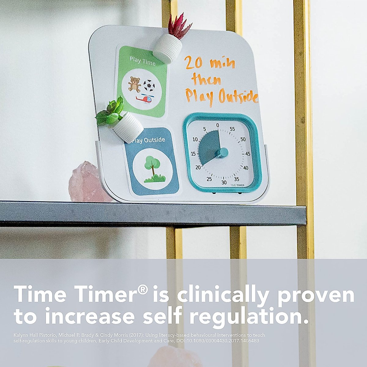 TIME TIMER MOD with Dry Erase Board — 60-Minute Visual Countdown Timer with Magnetic Whiteboard — for Notes, Chores, Classroom and Office Reminders, Visual Schedules, for Kids and Adults (Blue)