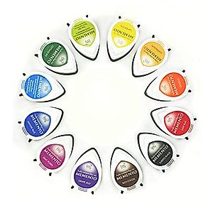 Tsukineko MD-012-100 12-Piece Assortment Memento Dew Drops Fade-Resistant, Gum Drops