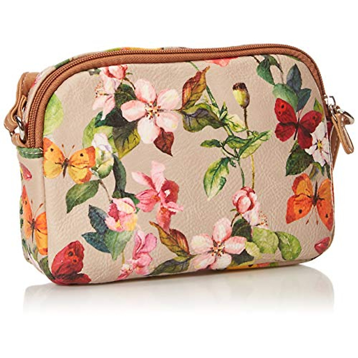 MultiSac womens Multisac Mini Dynamic Crossbody Bag Cross Body, Butterfly Floral, One Size US