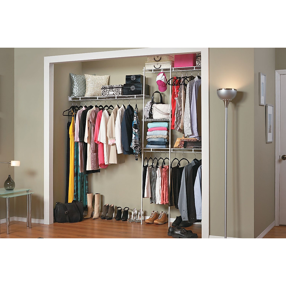 ClosetMaid 1628 Closet Organizer Kit, 5-Foot to 8-Foot, White