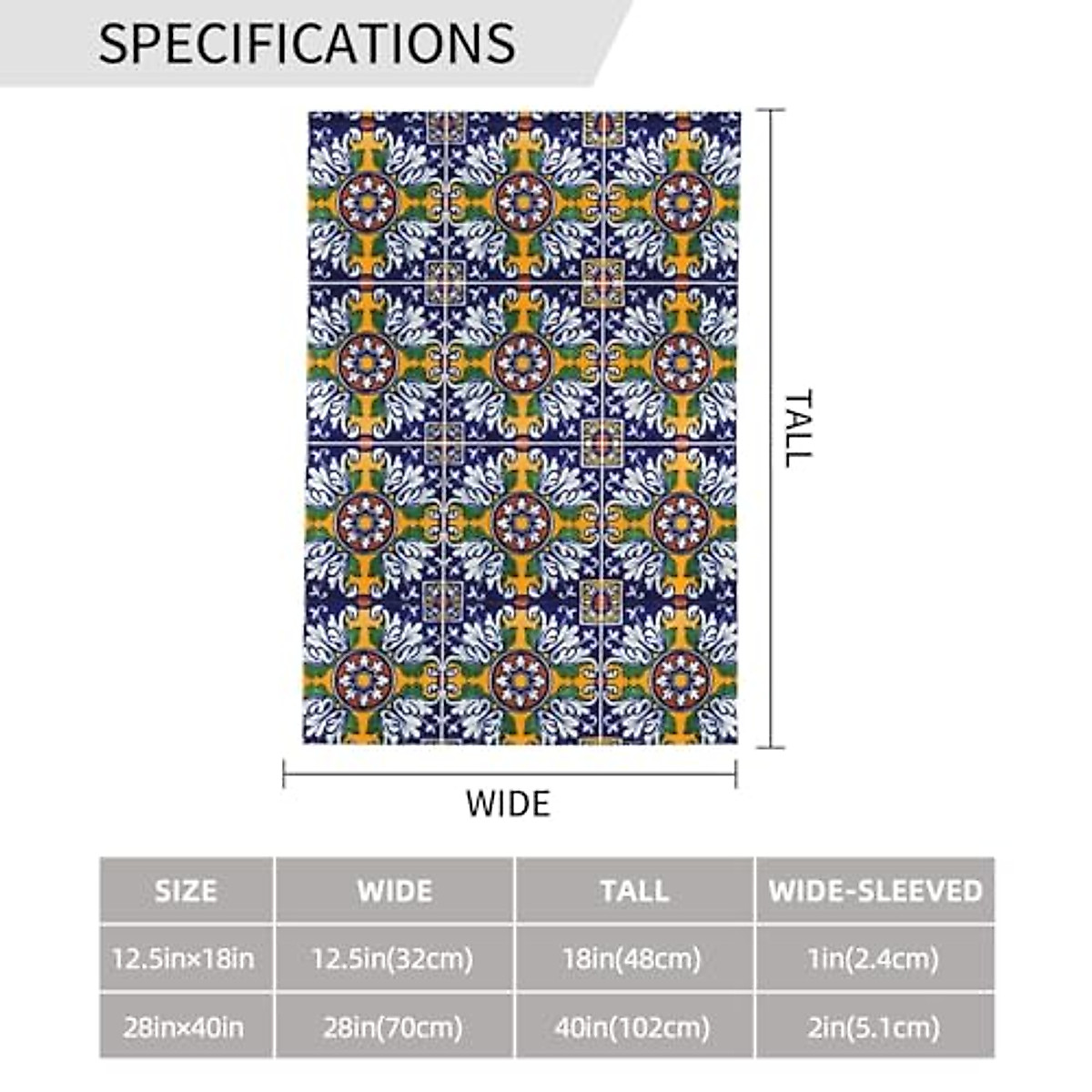 Mexican Talavera Tile Pattern Garden Flag - Vibrant Double Sided Garden Flag - Yard Decorating Flag Garden Flag Decoration - Outdoor Flag Decorator'S Favorite