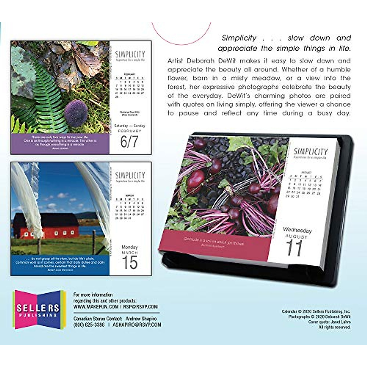 2021 Simplicity Inspirations for a Simpler Life Boxed Daily Calendar