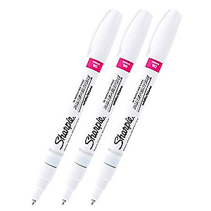 Sharpie 3 Oilased Extra Fine White Paint Markers, Pack of 3, 3-Pack, multi