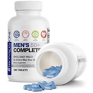 Bronson ONE Daily Mens 50+ Complete Multivitamin Multimineral, 180 Tablets