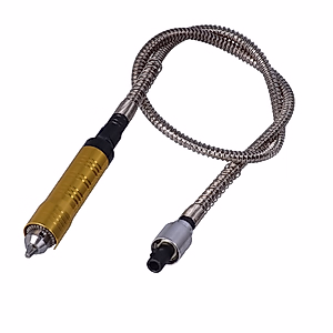 Heavy Duty Flex Shaft, Flexible Flex Shaft Polishing Chuck Rotary Grinder Tool Extension Cable Chuck Handle Electric Polisher Adapter Accessories