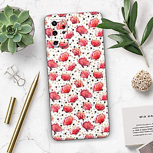 DesignSkinz Karamfila Watercolo Poppies V3 Protective Vinyl Decal Wrap Skin Cover Compatible with The Samsung Galaxy S20 (Screen Trim & Back Glass Skin)