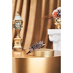 BABEYOND Flapper Headband 1920s Headpiece - Art Deco Headpiece Rhinestone Hair Accessories for Women (Style3-Black Gold)