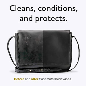 Premium Leather Cleaning Wipes, Leather Conditioner Wipes for Auotmobile, Furniture, Leather Bags, Leather Interiors, Shoes & ALL Other Leather Accessories – 20 Ct